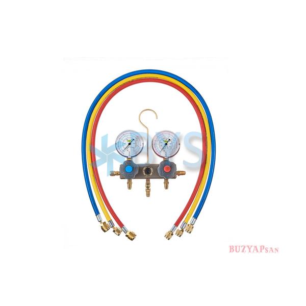 Refco BM2-6-DS-R32 R32/R410 Manifold Takımı 3 ad Hortumlu - Üyelere Özel + KDV